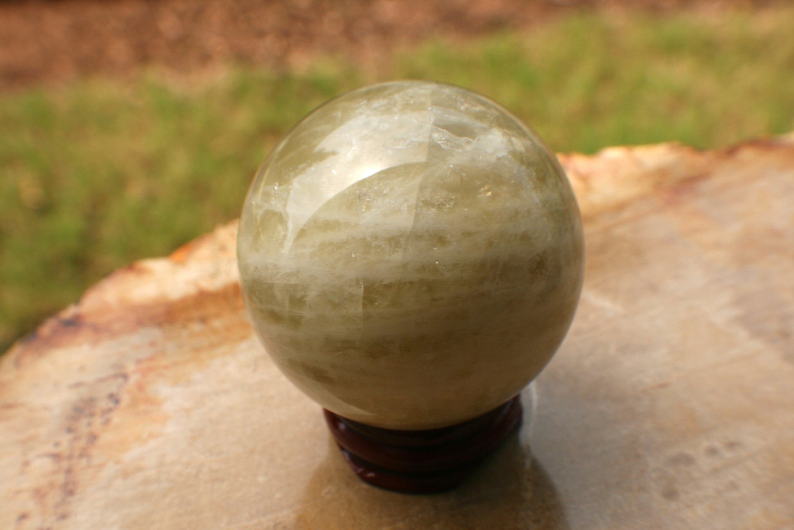 Green Calcite Sphere | Earth Stone Jewelry