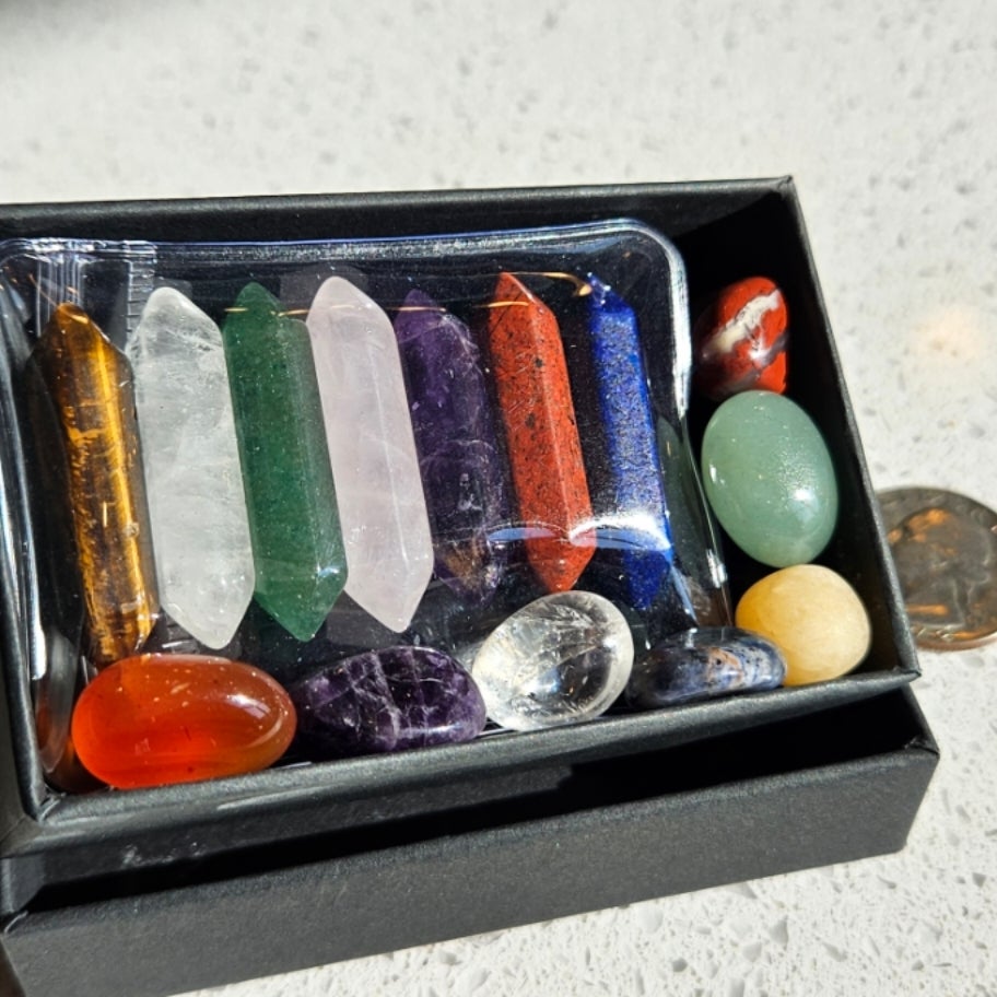 14 pc Chakra Gift Box Set | Earth Stone Jewelry